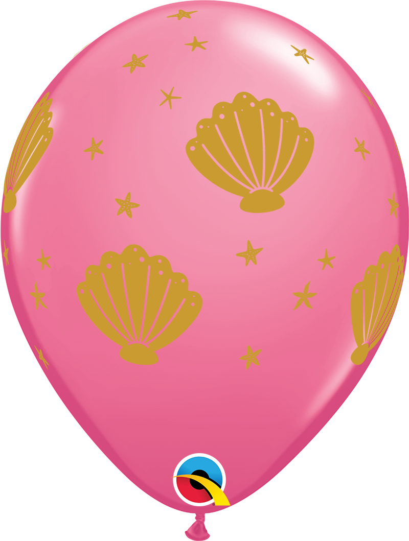 Sea Shell Printed Pink 11" Balloon – Vancouver Balloons