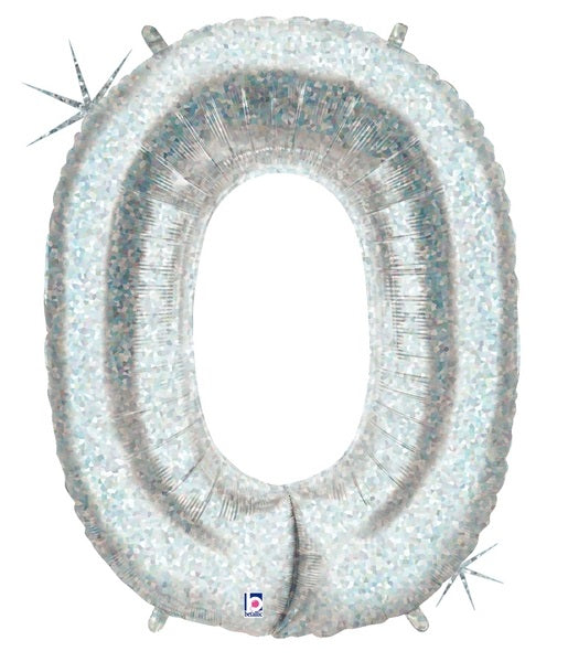 Holographic Number 0-9 Foil Number Balloons – Vancouver Balloons