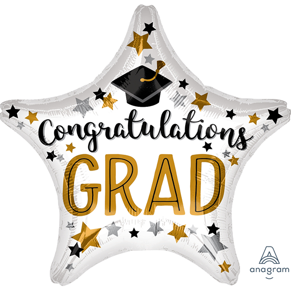 Congratulations Grad Star Foil Balloon – Vancouver Balloons