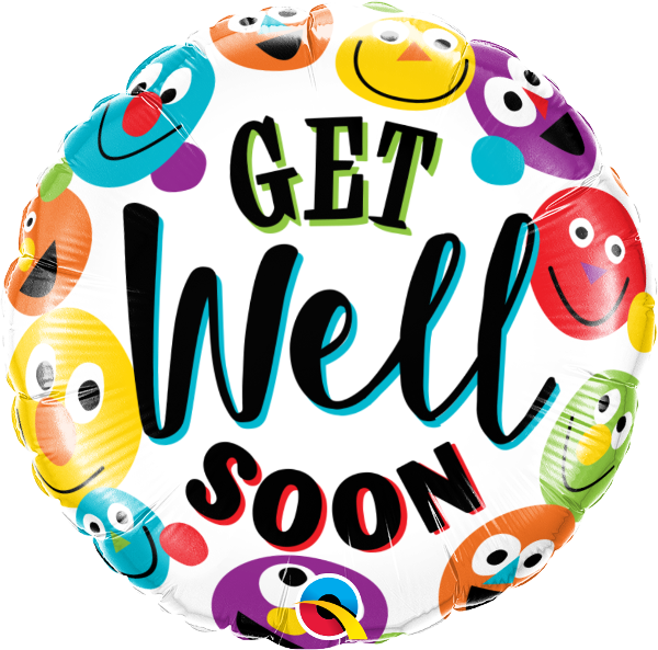 Get Well Soon Smileys Balloon – Vancouver Balloons