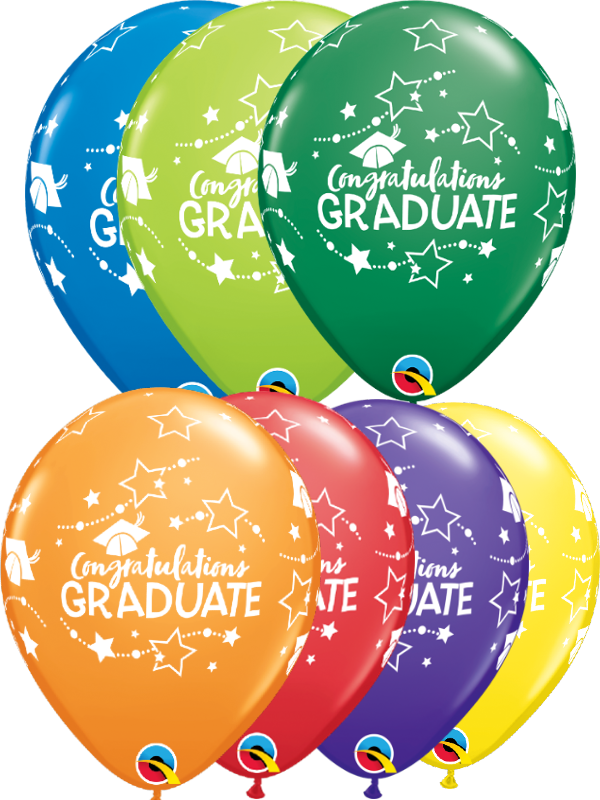 Congratulations Graduate Stars 11" Balloons – Vancouver Balloons