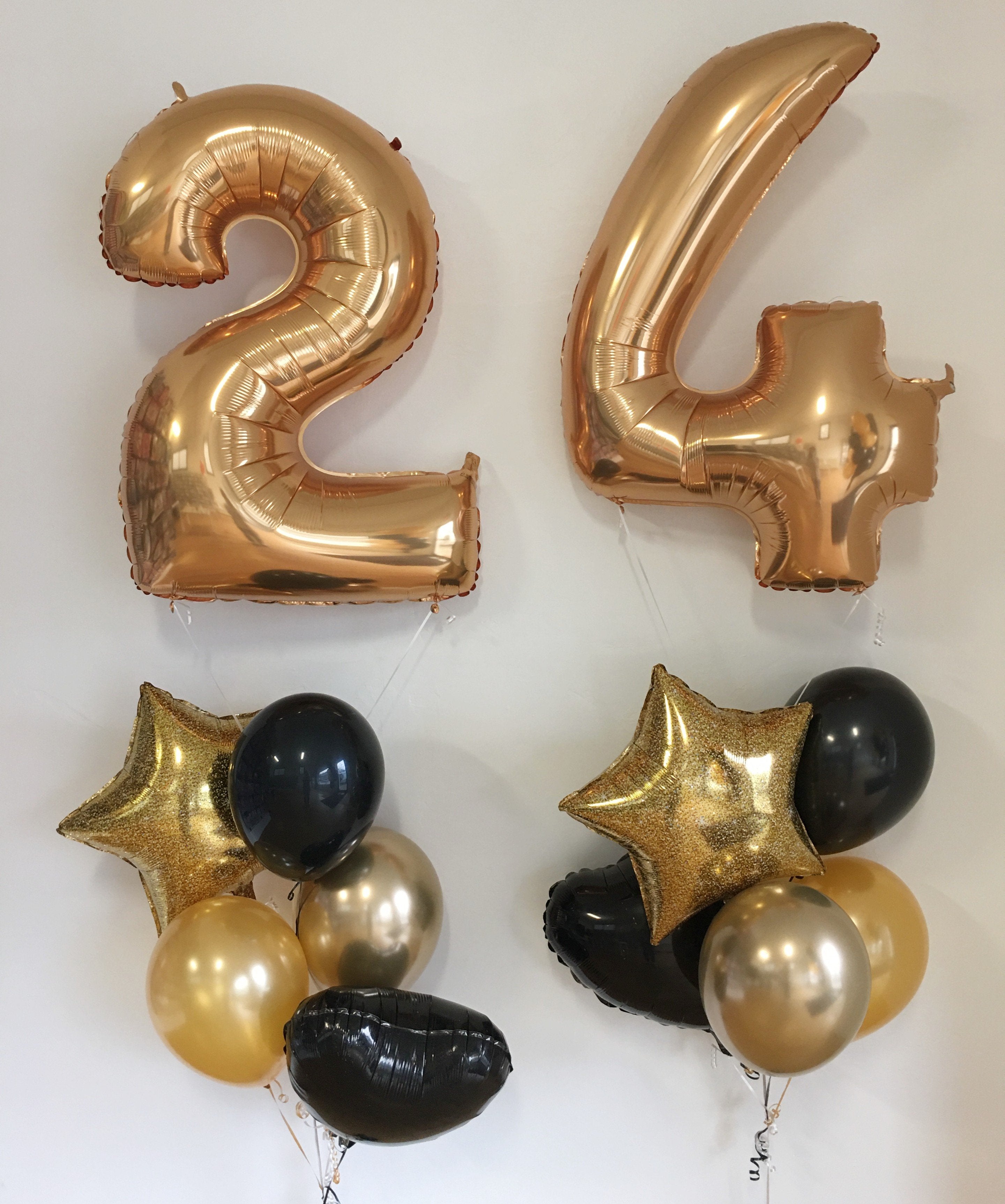 Golden Stars Megaloon Number Package – Vancouver Balloons