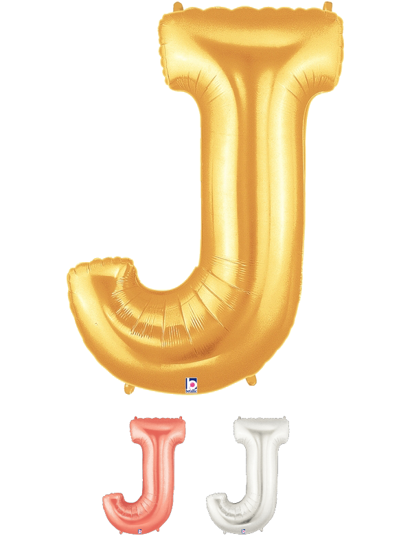 Gold Letter J Foil Balloon Letters - Betallatex – Vancouver Balloons
